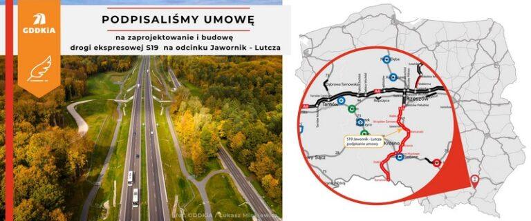 Umowa na budowę S19 między Jawornikiem a Lutczą podpisana
